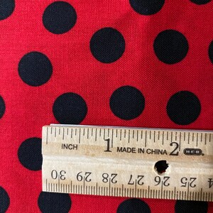 Red & Black Crazy Dots Fabric, Spotted Fabric, 100% Cotton, Apparel ...