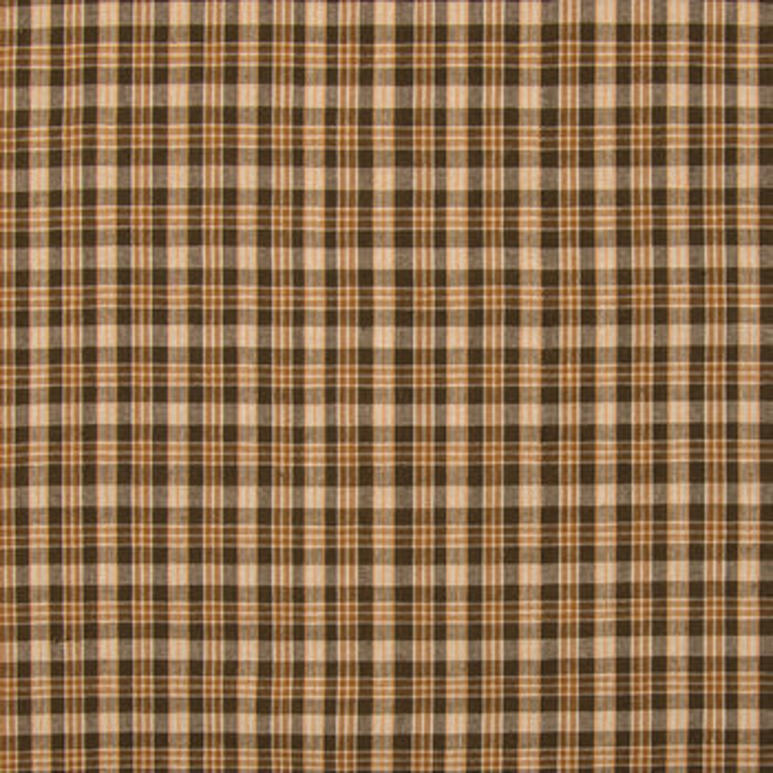 Brown & Tan Homespun Fabric Plaid Fabric 100% Cotton Home - Etsy