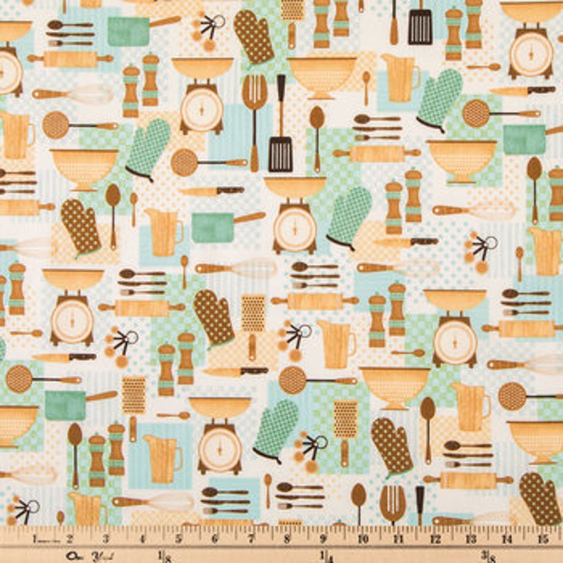 Cooking and Baking Fabric Kitchen Fabric 100% Cotton | Etsy