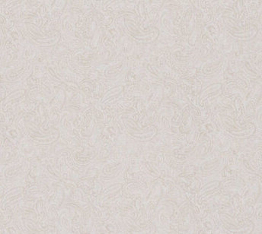 Cream Paisley Fabric, Pattern Fabric, 100% Cotton, Quilting Fabric ...