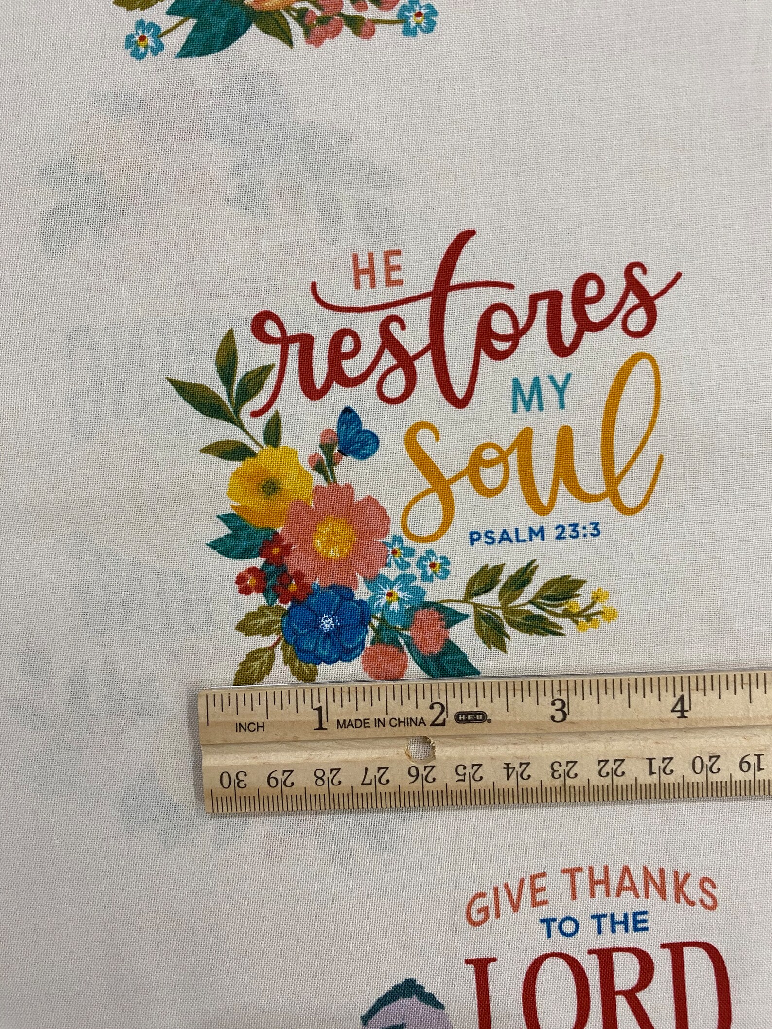 Block Scripture Fabric, Christian Religion, 100% Cotton, Quilting ...