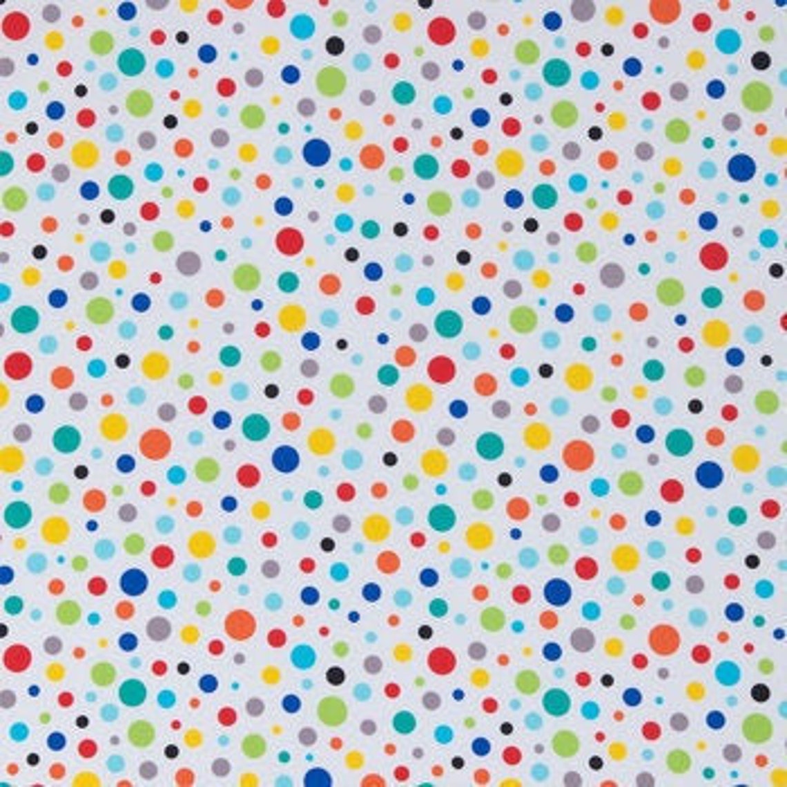 Bright Dots Fabric Colorful Fabric 100% Cotton Apparel - Etsy