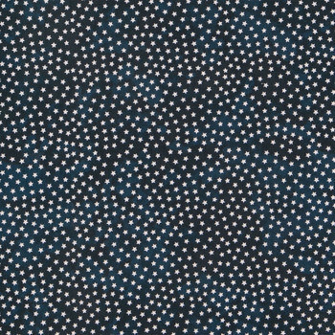 Navy & White Centennial Stars Print Space Fabric 100% - Etsy