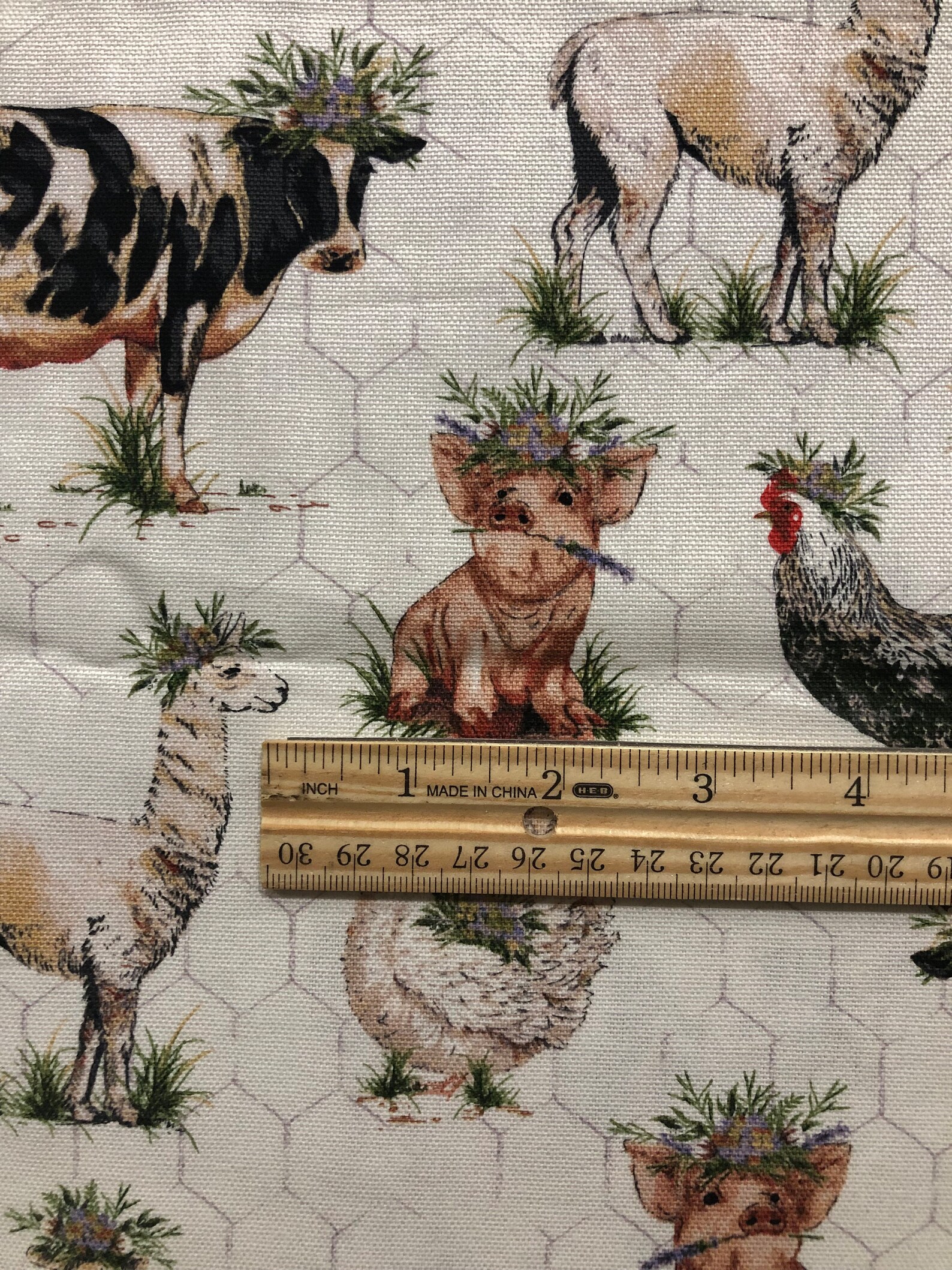 Barnyard Animal Print Duck Cloth, 100% Cotton Fabric by the Yard - Etsy