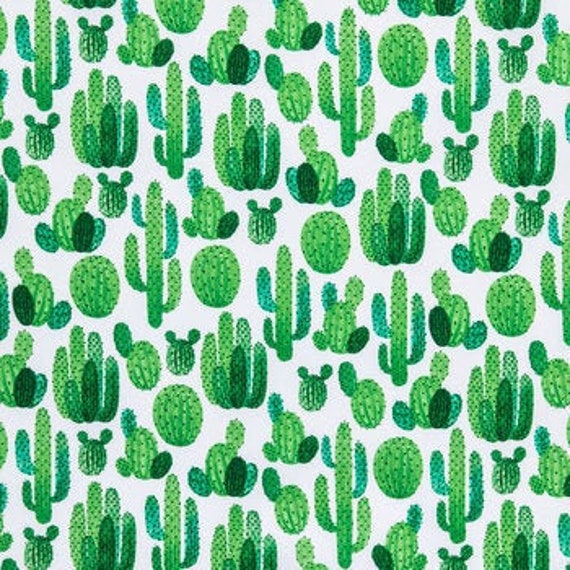 Desert Cactus Fabric Plants Fabric 100% Cotton Apparel - Etsy