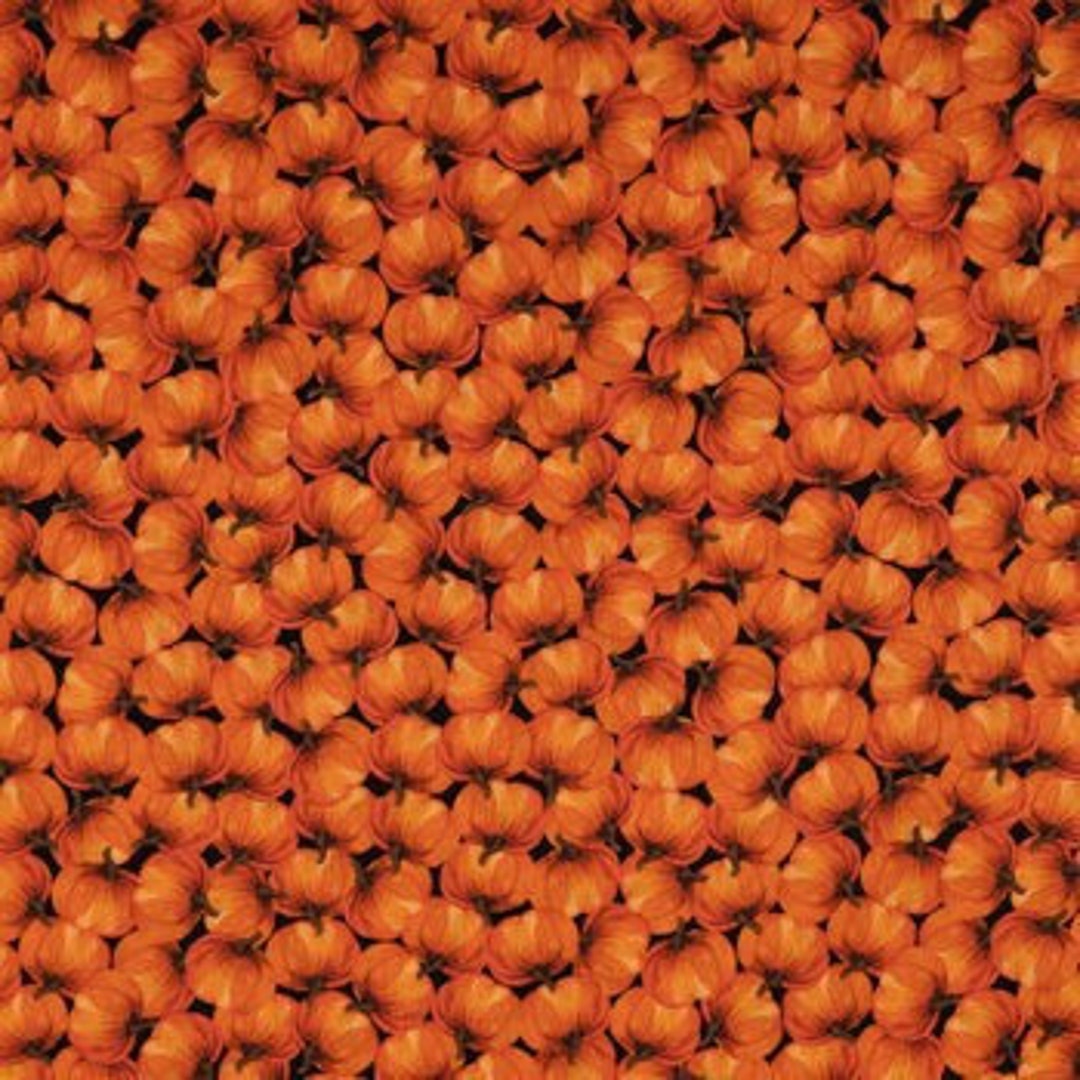 Packed Pumpkins Fabric, Fall Fabric, 100% Cotton, Apparel Fabric ...