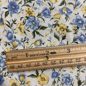 Country Charm Floral Fabric, Flowers Fabric, 100% Cotton, Quilting ...