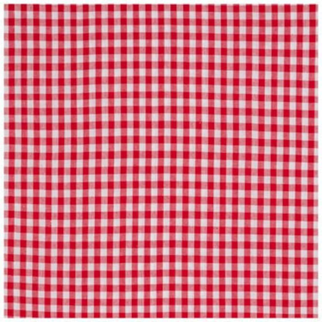 Red & White Check Fabric, Pattern Fabric, 100% Cotton, Quilting Fabric ...