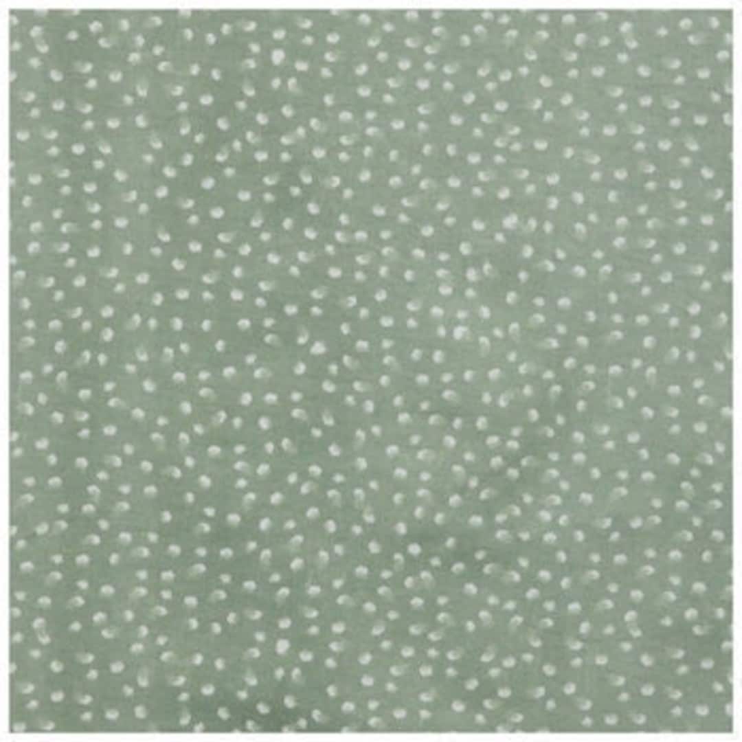 Sage Green & White Polka Dots Flannel Fabric, Spotted Fabric, 100% ...