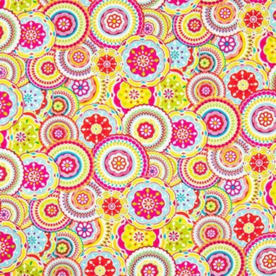 Bodilla Packed Medallion Fabric Pattern Fabric 100% Cotton - Etsy