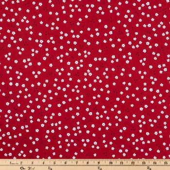 Mini Red Flowers Fabric Floral Garden 100% Cotton Apparel - Etsy