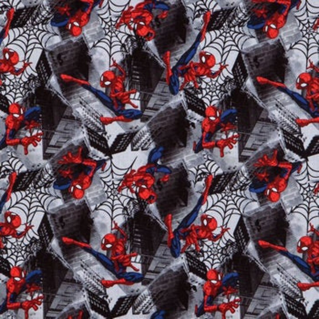 Spider Fabric Cotton Fabric Hero Fabric Movie Fabric - Etsy