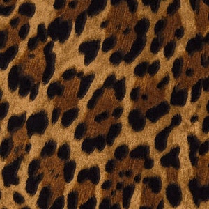 Brown Leopard Print Fabric, Spots & Outlines, 100% Cotton, Apparel ...