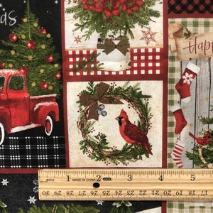 Holiday Collage Cotton Fabric, Christmas, Tree Skirts Fabric, Fabric by ...