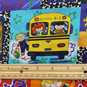 School Fabric, Cotton Fabric, Kids Fabric, ABC Fabric, Kinder Fabric ...