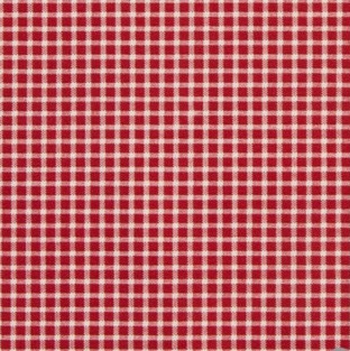Red and Cream Gingham Fabric, 100% Cotton, Small Pattern - Etsy