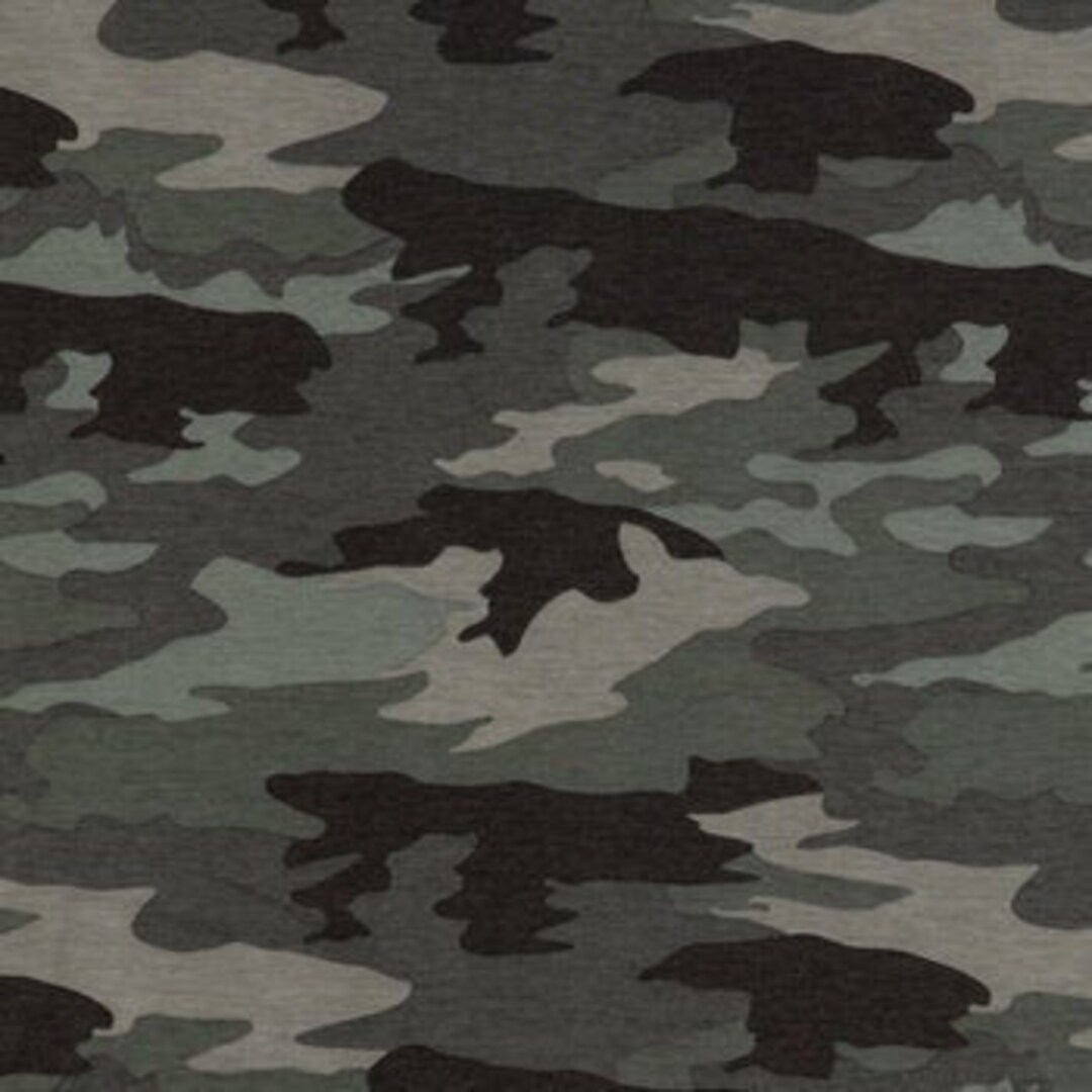 Green Camo Knit Fabric, Pattern Fabric, Polyester & Spandex, Apparel ...
