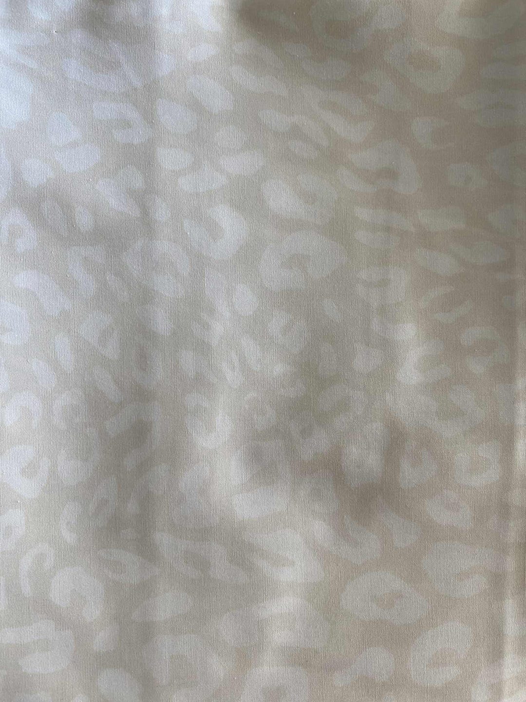 Tonal White Tea Batik Leopard Print, Animal Spots, 100% Cotton ...