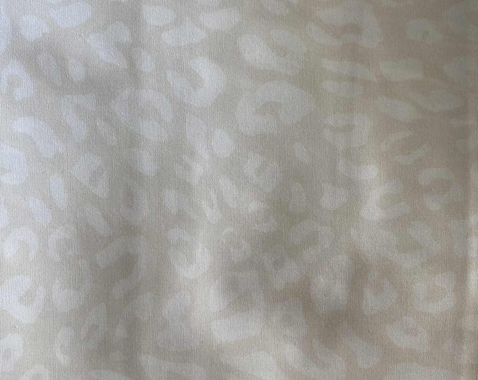 Tonal White Tea Batik Leopard Print, Animal Spots, 100% Cotton ...