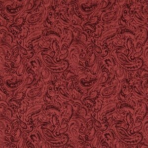 Red Paisley Fabric, Pattern Fabric, 100% Cotton, Quilting Fabric ...