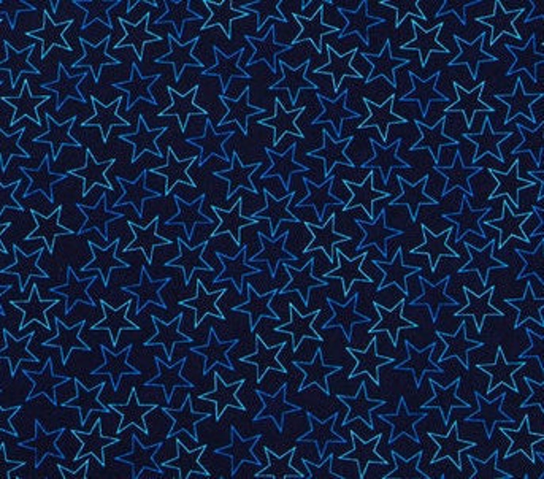 Navy Blue Stars Wide Fabric, Celestial Fabric, 100% Cotton, Quilting ...