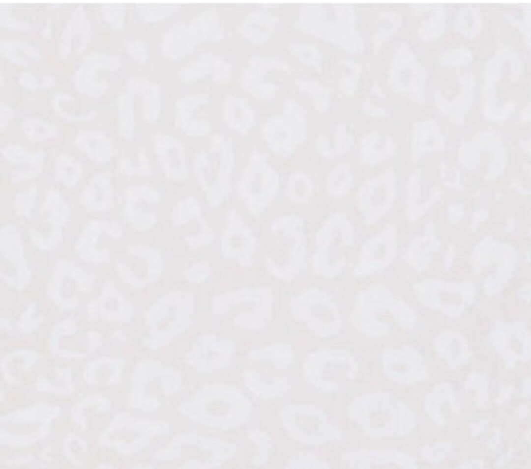 Tonal White Tea Batik Leopard Print, Animal Spots, 100% Cotton ...