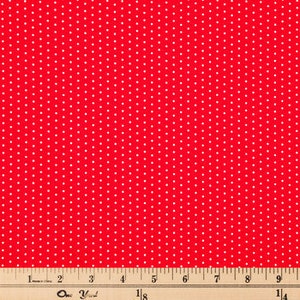 Red & White Polka Dots Fabric Spotted Fabric 100% Cotton - Etsy