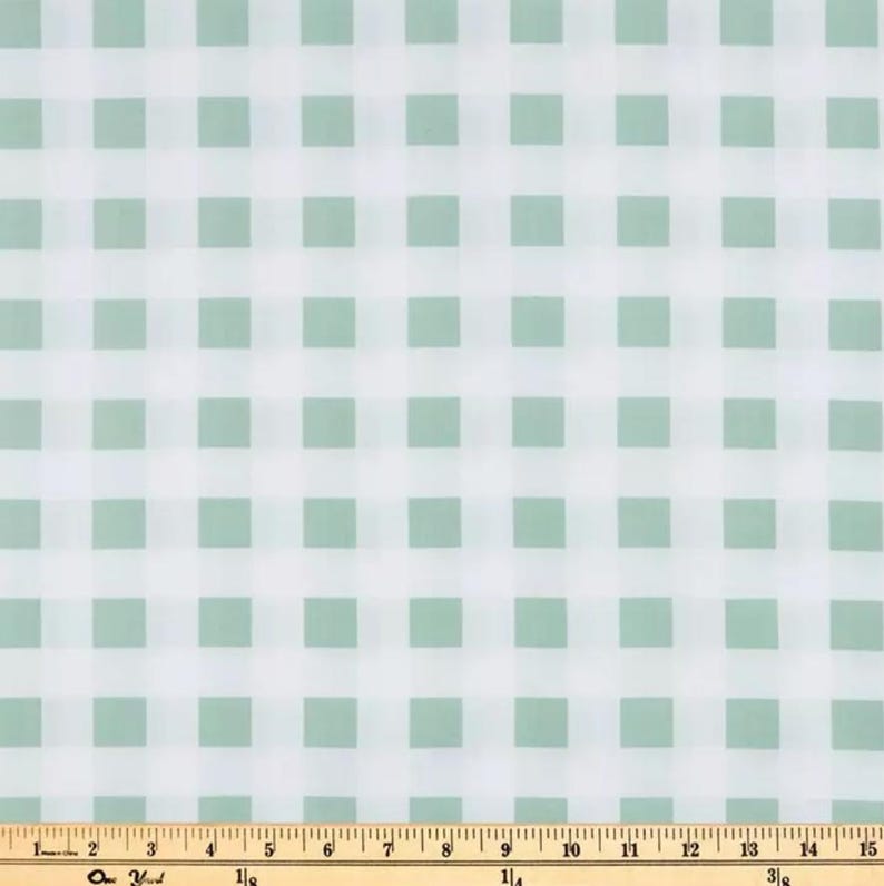 Sage & White Buffalo Check 100% Cotton Fabric - Etsy