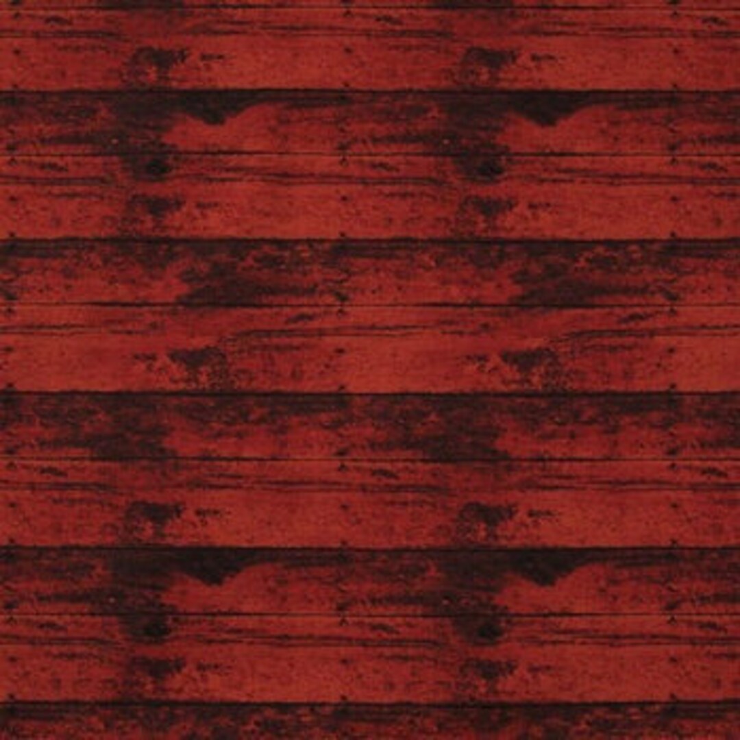 Red Barn Wood Fabric, Grain-style Fabric, 100% Cotton, Home Accents ...