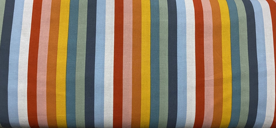 Multi-color Striped Fabric, Colorful Fabric, 100% Cotton, Apparel ...