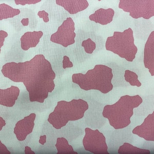 Pink Cow Spots Fabric, Animal Print, 100% Cotton, Quilting Fabric ...