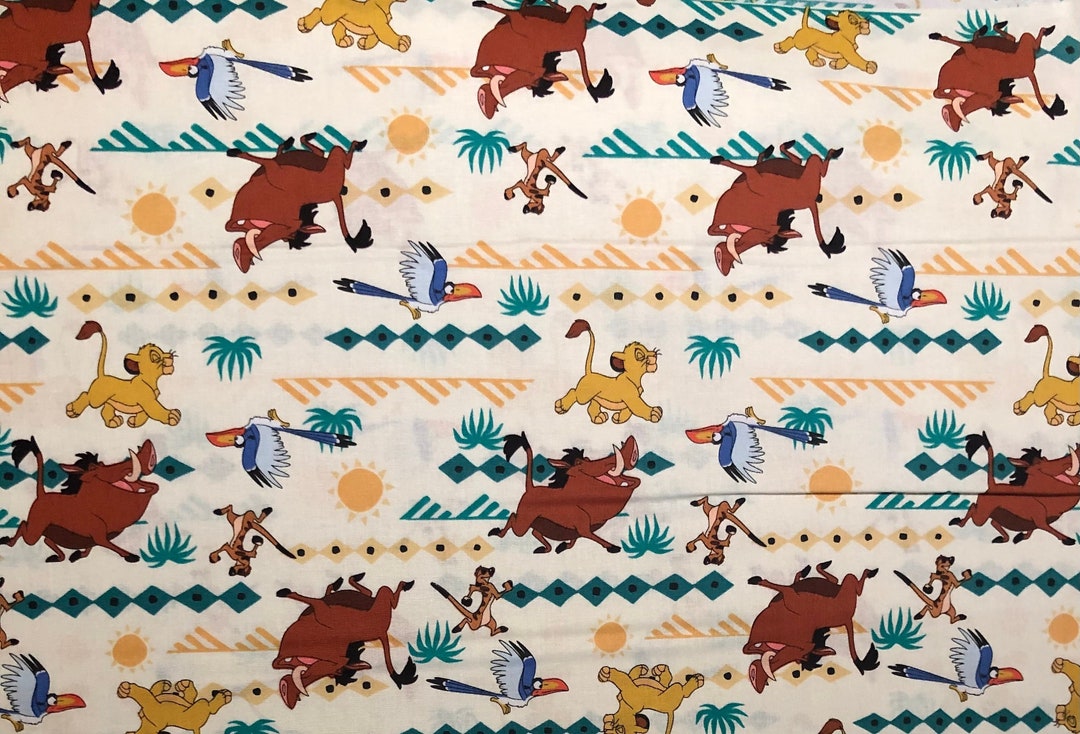 Lion Fabric, Animals Fabric, 100% Cotton, Kids Fabric, Fabric by the ...