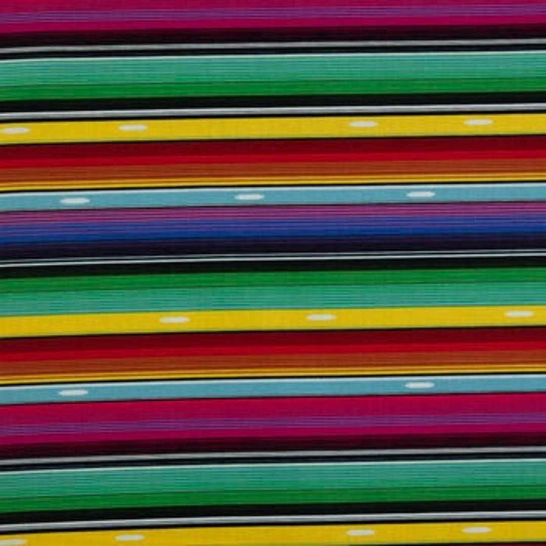 Serape Striped Duck Cloth Fabric, Colorful Tribal Print, 100% Cotton - Etsy
