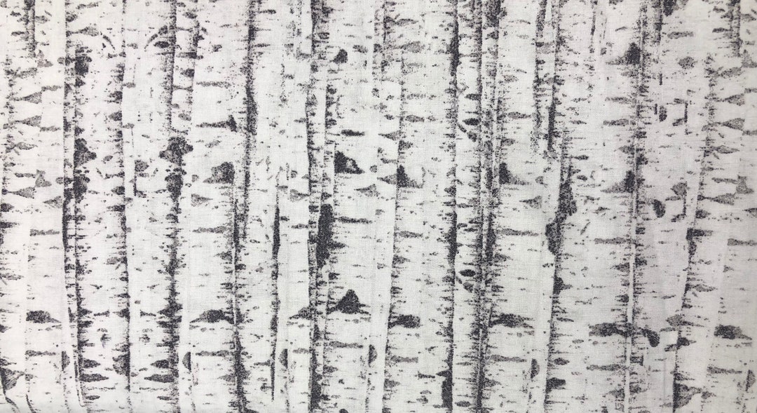 Birch Trees Fabric, Trunks Fabric, 100% Cotton, Quilting Fabric, Fabric ...