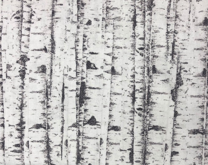 Birch Trees Fabric, Trunks Fabric, 100% Cotton, Quilting Fabric, Fabric ...