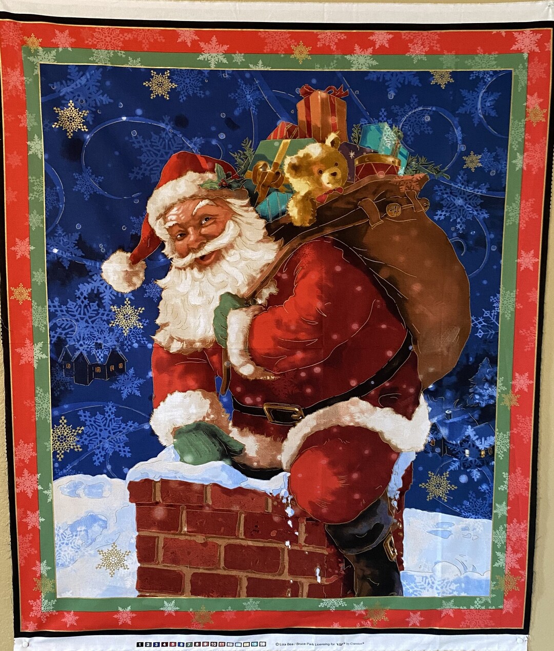 Gifts From Santa Panel Fabric, Christmas Fabric, 100% Cotton, Wall ...