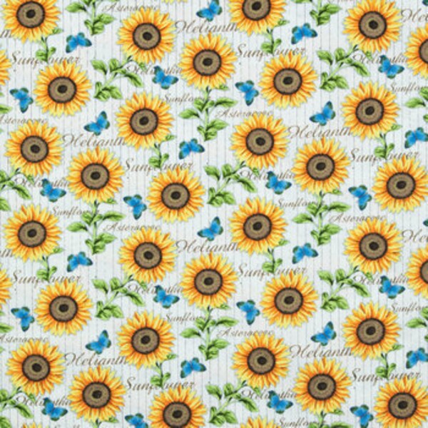 Sunflower Cotton Fabric - Etsy