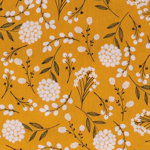Mustard Woodland Fabric, Motif Fabric, 100% Cotton, Apparel Fabric ...