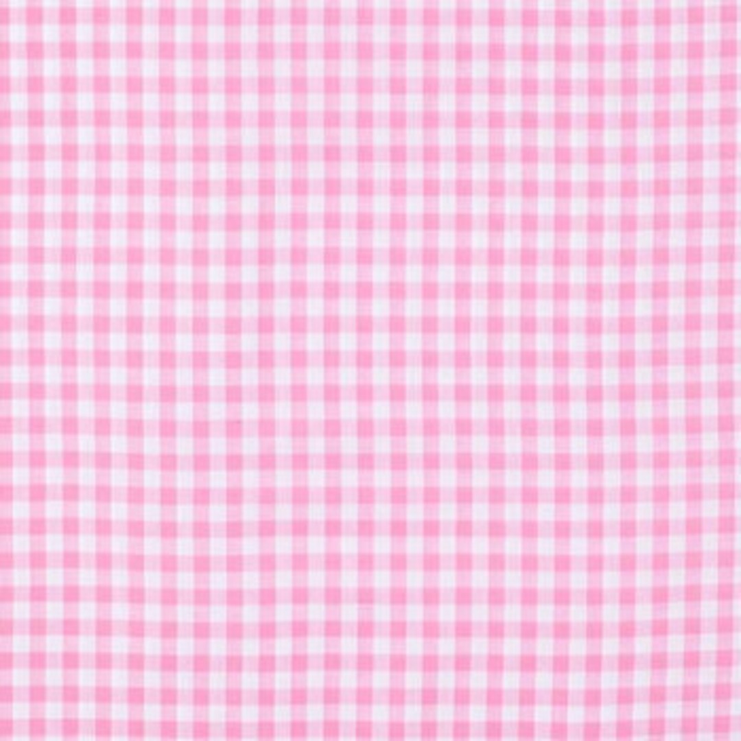 Pink & White Gingham Fabric, Check Style, 100% Cotton, Quilting Fabric ...