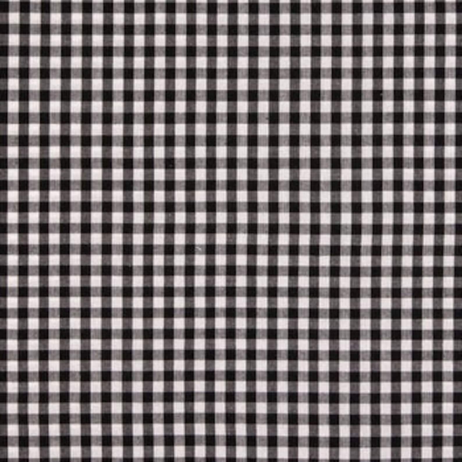 Black & White Gingham Homespun Fabric Pattern Fabric 100% - Etsy