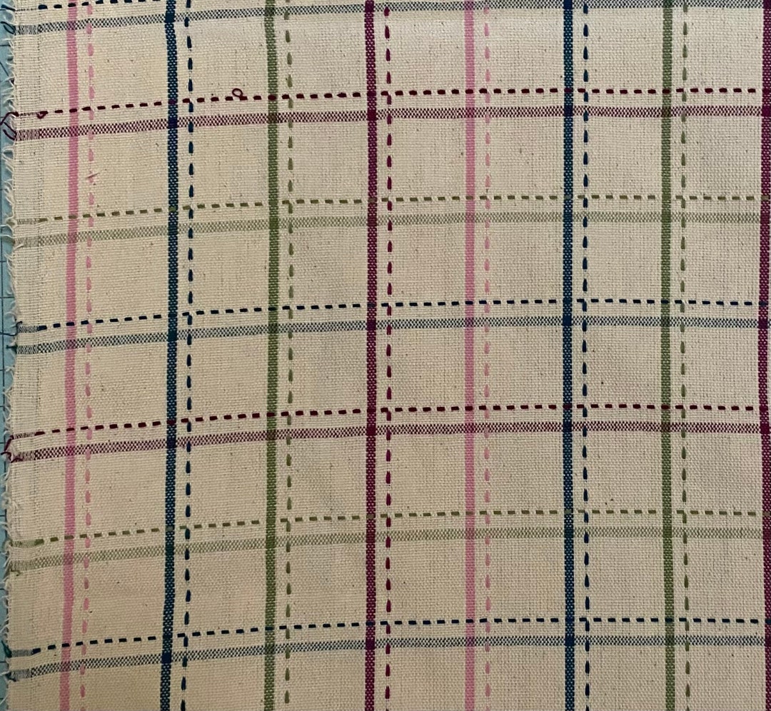 Multi Windowpane Fabric, Pattern Style, 100% Cotton, Duck Cloth, Home ...