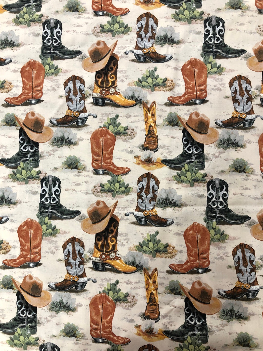 Cowboy Boots Fabric Western Style 100% Cotton Quilting - Etsy