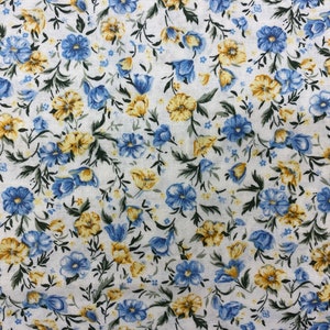 Country Charm Floral Fabric, Flowers Fabric, 100% Cotton, Quilting ...