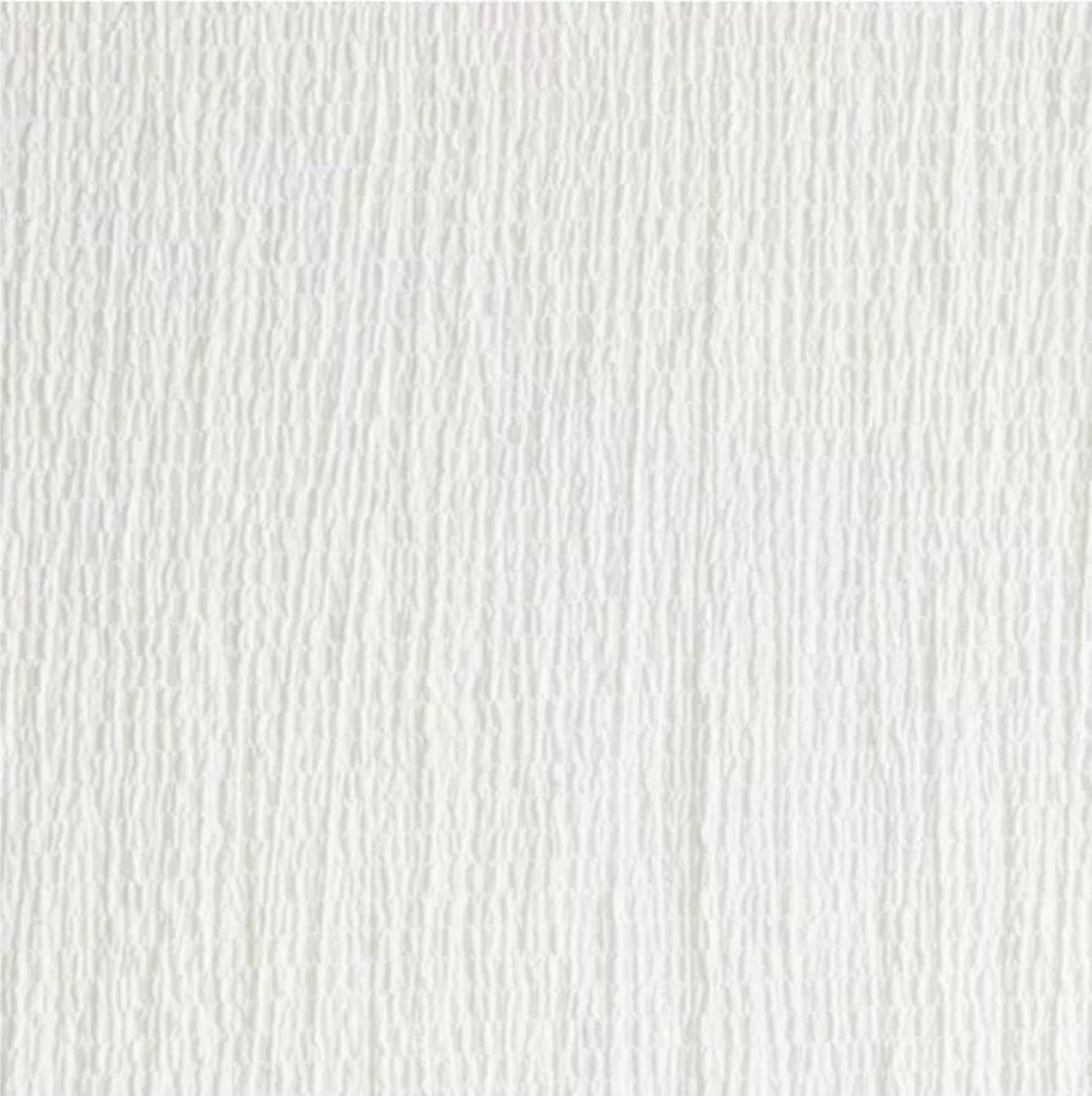 White Crinkle Crepe Fabric, Textured Fabric, Rayon, Polyester & Spandex ...