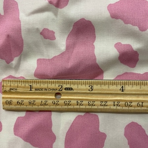 Pink Cow Spots Fabric, Animal Print, 100% Cotton, Quilting Fabric ...