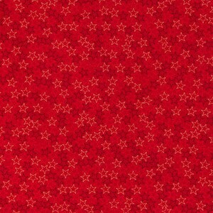 Red Stars Wide Fabric, Celestial Fabric, 100% Cotton, Quilting Backing ...