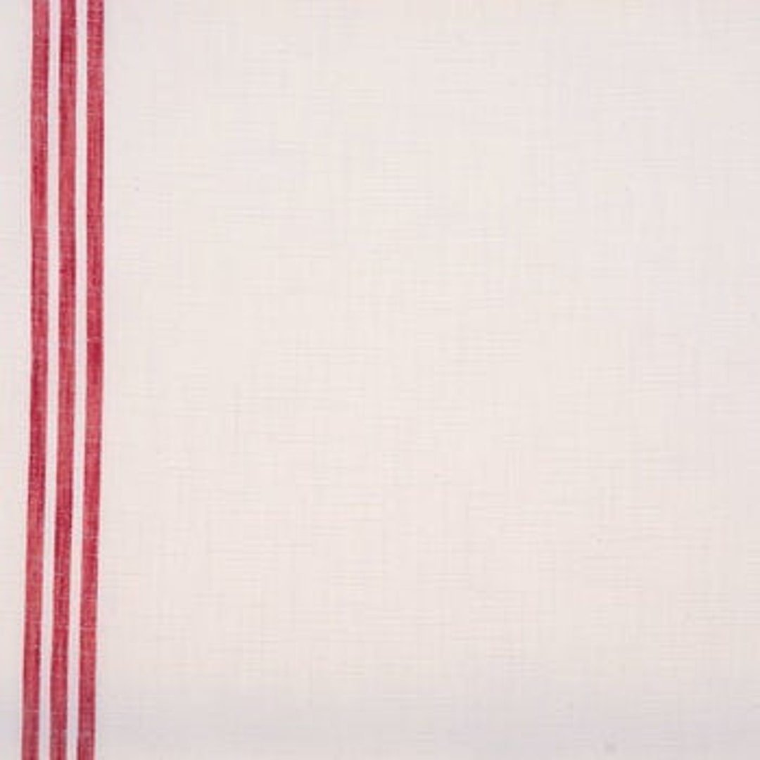 Red Toweling Muslin Fabric, Striped Fabric, 100% Cotton, Crafts Fabric ...