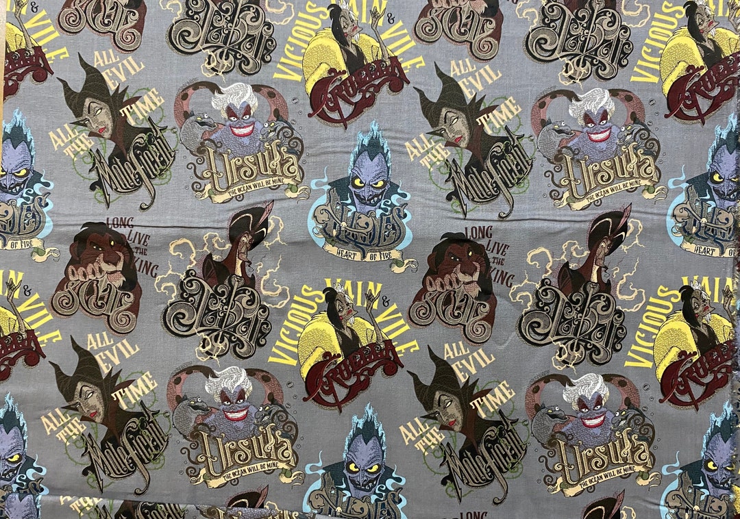 Animated Villains Fabric, 100% Cotton Quilting Fabric - Etsy