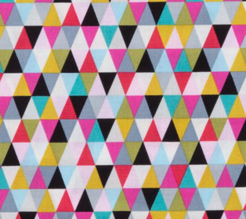 Bright Triangles Fabric Pattern Fabric 100% Cotton Apparel - Etsy