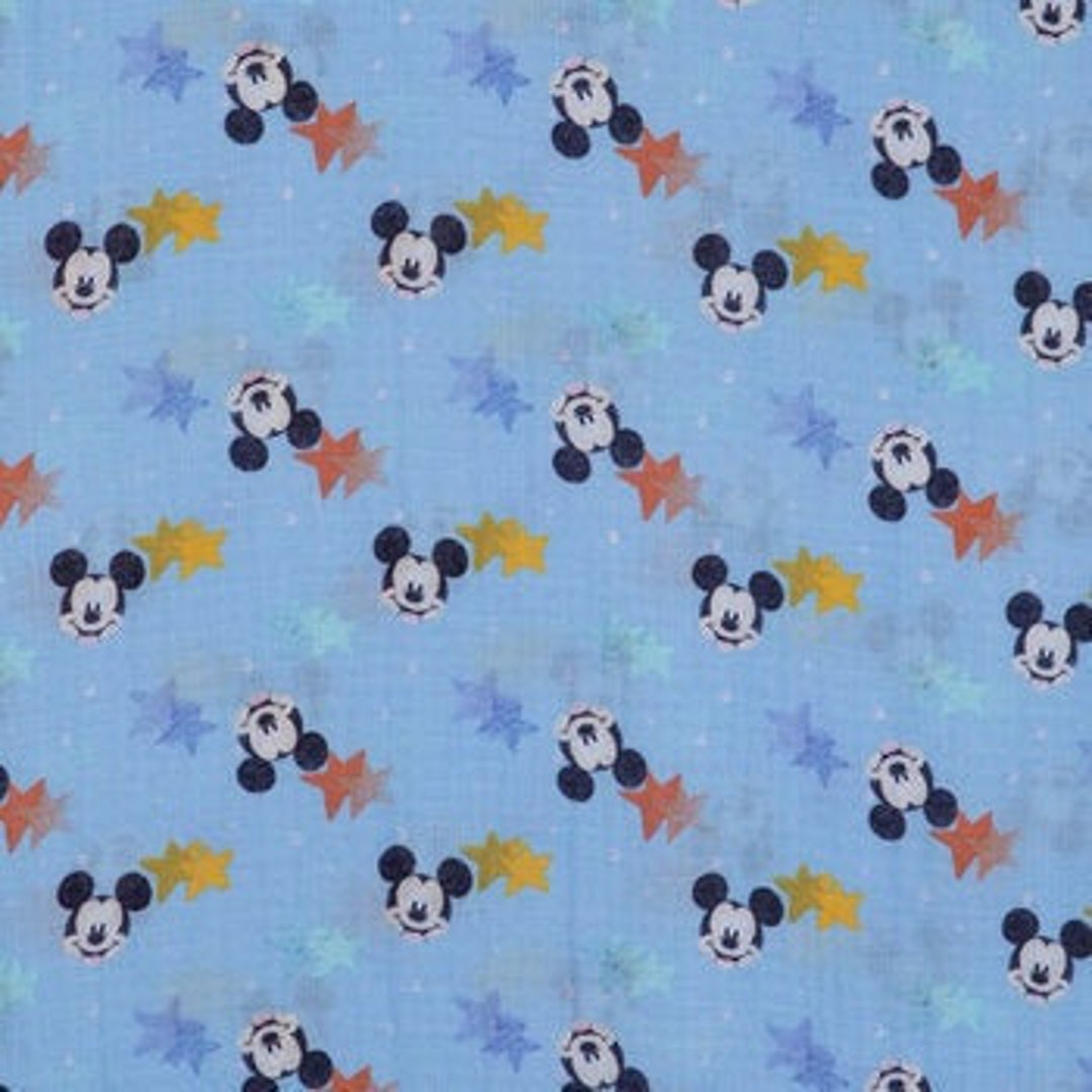 Mouse Fabric Gauze Fabric Blue Fabric Cotton Fabric - Etsy